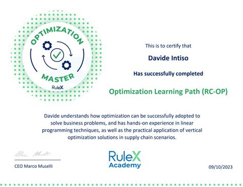 Optimization Supplychain Linearprogramming Businessprocess Rulex Certification Davide Intiso