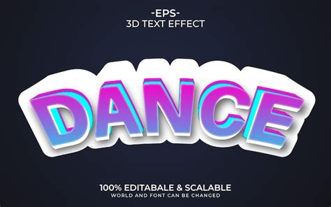 Premium Vector Vector Dance Text Effect 3d Dance Party Color Red And Premium Vector Vector Dance Text Effect 3d Dance Party Color Red And