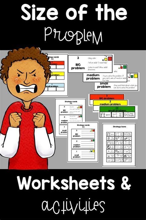 Size Of The Problem Behavior Task Cards Worksheets Social Skills Visual