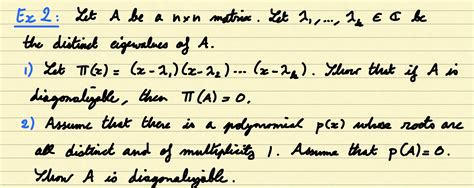 solved ex 2 let a be a n×n matric let λ1 … λ4∈c be the
