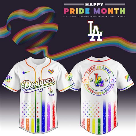 Los Angeles Dodgers Happy Pride Month Baseball Jersey Best Deal 3595