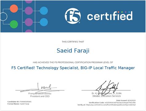Saeid Faraji On Linkedin F5 Ltm Exam Certification 301a 301b 35 Comments