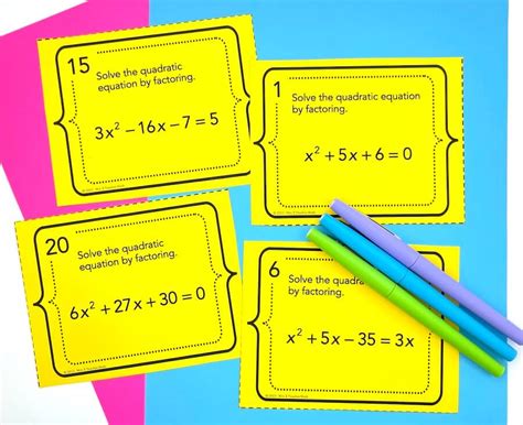 16 Ideas For Teaching Factoring Quadratics Mrs E Teaches Math