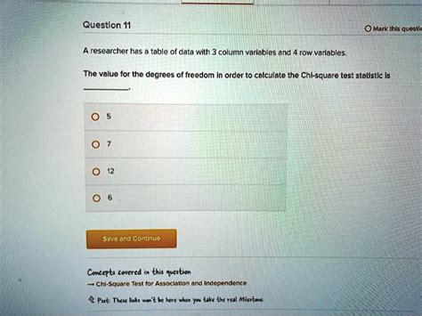Solved A Researcher Has A Table Of Data With Column Variables And Row Variables The Value For
