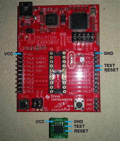Msp430 Launchpad Used As A Programmer Msp430g2230