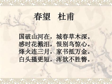 春望杜甫word文档在线阅读与下载免费文档