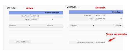 valores predeterminados