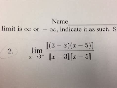 Limits Including Fractions And Greatest Integer Functions Calculus 1