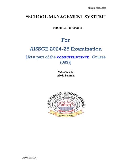 Cs Project School Management System 2 Pdf Sql Databases