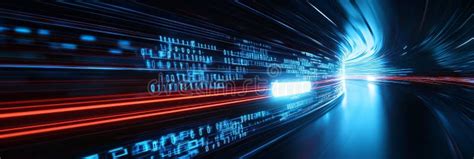 Highspeed Data Processing With Glowing Lines Symbolizing Innovation