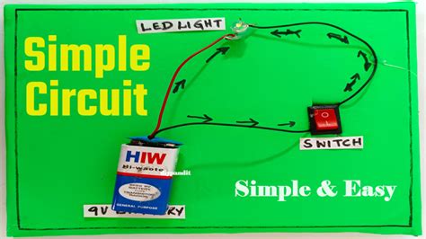 How To Make Simple Circuit Working Model Using An Led Light Switch