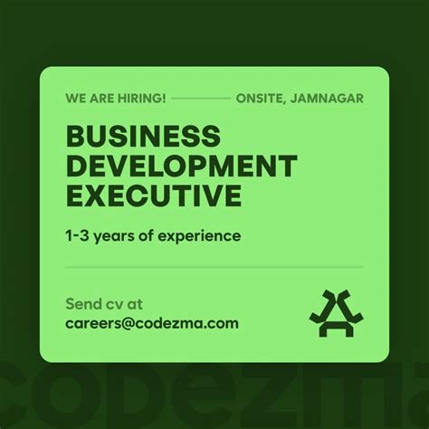 Codezma On Linkedin Hiring Businessdevelopment Careerboost Codezma