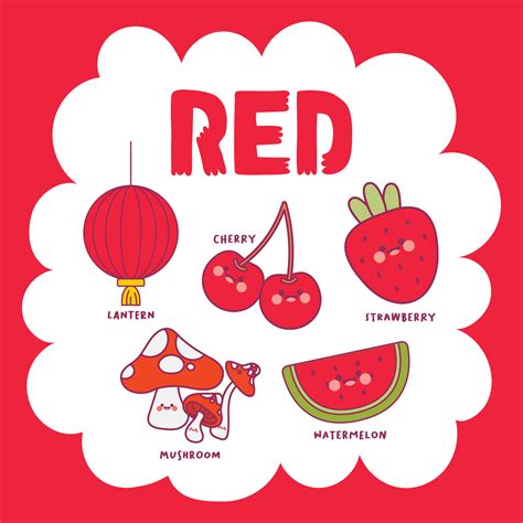 Flat Design Vector Color Red Object Illustration Collection Set 29868504 Vector Art At Vecteezy