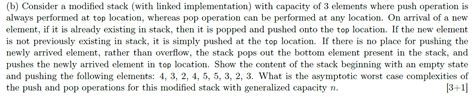 Solved B Consider A Modified Stack With Linked