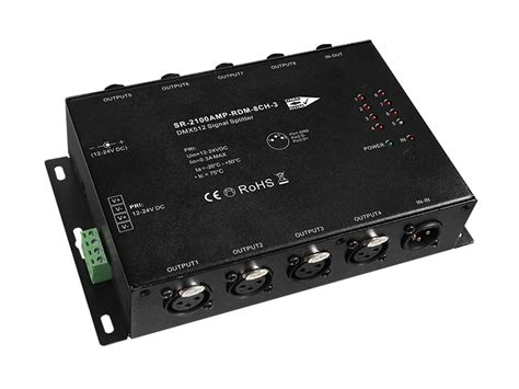 8 Way RDM Enabled DMX Splitter SR 2100AMP RDM 8CH 5 3