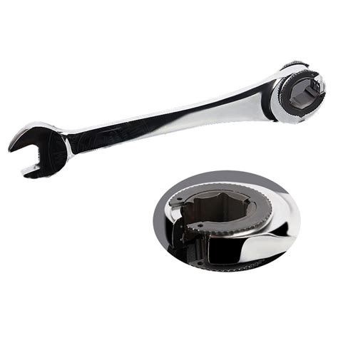 Seiwei Ratchet Open End Flare Nut Wrench 10mm Chrome Vanadium Steel Diy