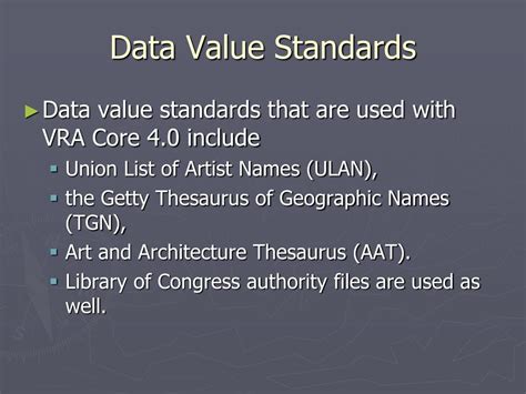 Ppt Visual Resources Association Vra Core Categories Powerpoint