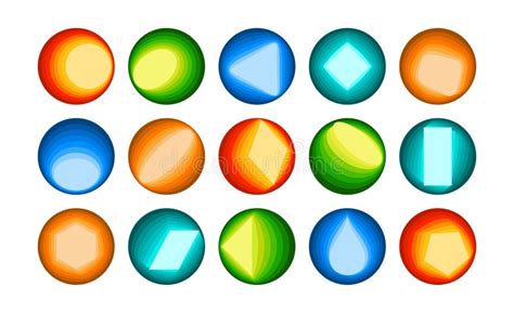 Colorful Flat Motion Abstract Shape Circle Border Design Stock Vector Illustration Of Minimal