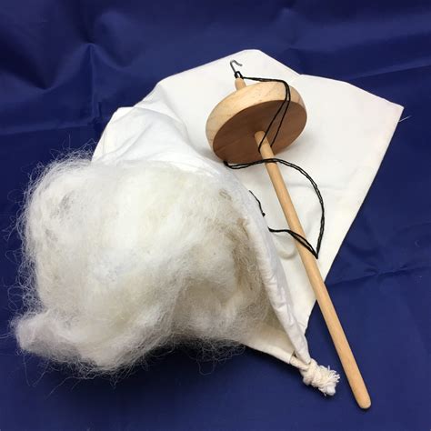 Drop Spindle And Wool Fibre Paton And Daughter