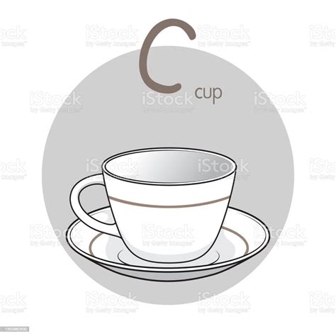 알파벳 문자 C 어퍼 케이스 또는 어린이 학습 연습 Abc에 대 한 대 문자컵의 벡터 그림 머그에 대한 스톡 벡터 아트 및 기타 이미지 머그 우아 컵 Istock