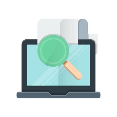 Premium Vector A Folder With A Magnifying Glass And A Magnifying Glass On Top Of It