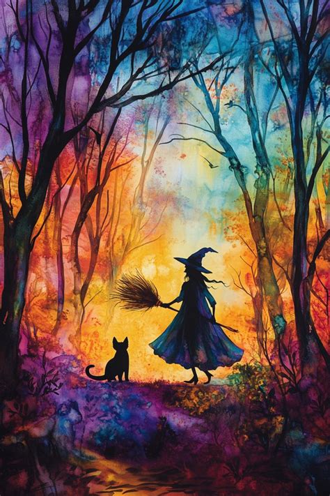 Halloween Witch Halloween Painting Witch Painting Halloween