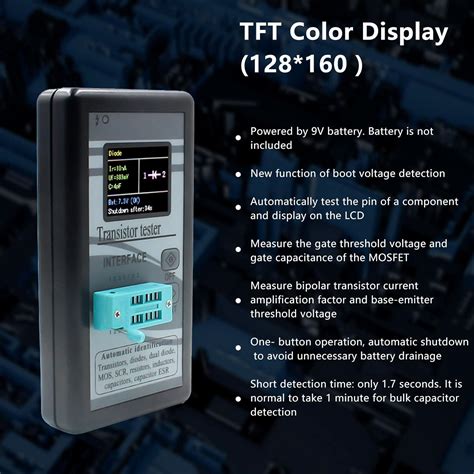 Buy Cdiytool Transistor Tester Mosfet Transistor Capacitor Tester Mega328 Npn Pnp Transistor