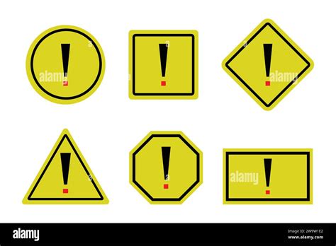 Caution Symbols Danger Warning Sign With Exclamation Mark Stock Vector Image And Art Alamy