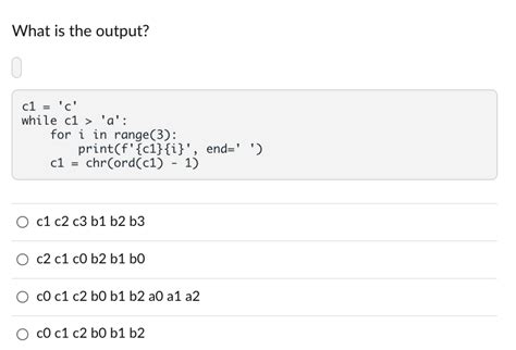 Solved What Sequence Is Generated By Range1 10 3 O 147 O