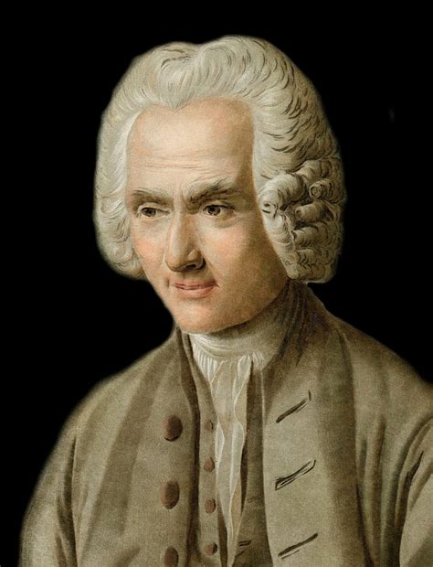 Portrait Of Jean Jacques Rousseau Engraving By Pierre Michel Alix