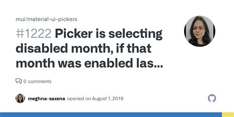 Picker Is Selecting Disabled Month If That Month Was Enabled Last Year · Issue 1222 · Mui