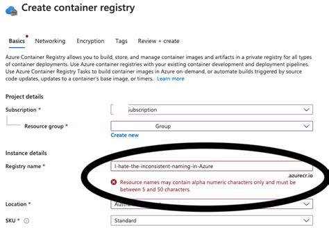 Azure Platform Series Creating An Azure Container Registry ‘registryname Must Conform To