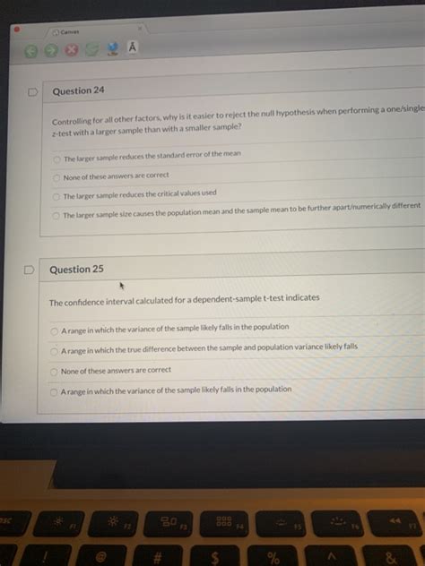 solved canvas question 18 why does using a larger sample