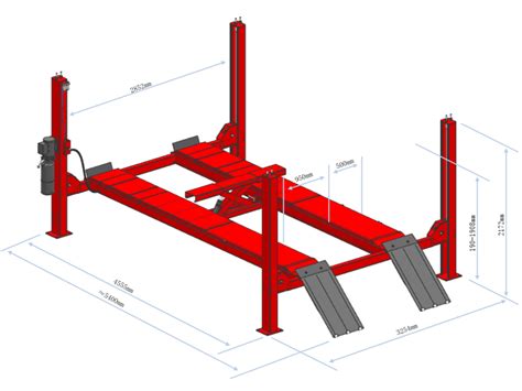 Купить Подъемник четырехстоечный электрогидравлический 4т 380В ручной спуск Gte с доставкой по