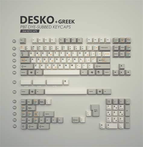 Xmi Desko Greek Pbt熱昇華鍵帽組 Play Keyboard 玩鍵盤