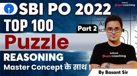 Sbi Po Reasoning Classes 2022 Top 100 Puzzle Questions Part 2 Sbi