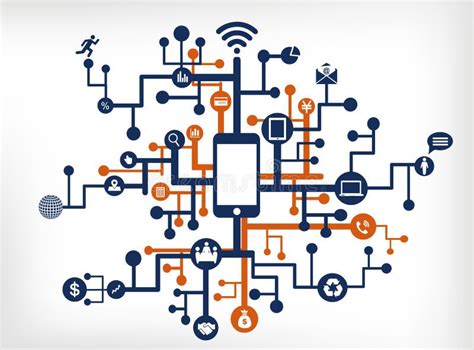 Network Communication Stock Vector Illustration Of Global 34305089