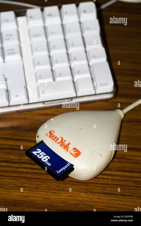 Compact Flash Memory Card In Card Reader Attached To A Computer Stock Photo Alamy