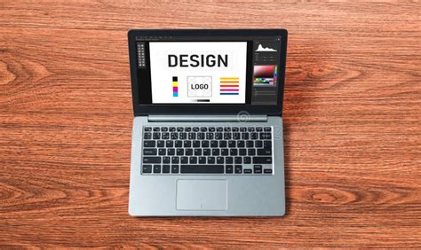 Graphic Designer Software For Modern Design Of Web Page And Commercial Ads Stock Image Image