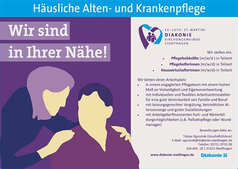 Wir Verstärken Unser Team Diakonie Sozialstation St Martini Ggmbh