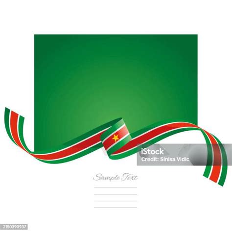 수리남 국기 벡터입니다 세계 국기와 리본 수리남 국기 리본 에 추상적인 색상 배경 0명에 대한 스톡 벡터 아트 및 기타 이미지