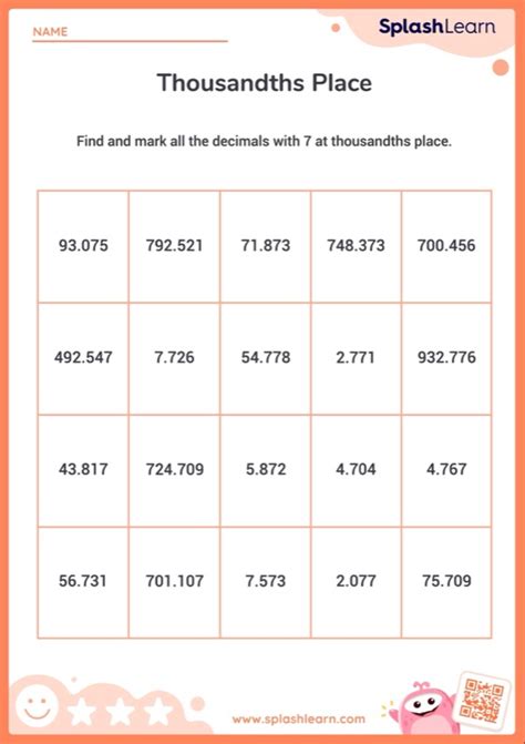 Year 6 Maths Decimal Place Value Worksheets Free Printable Age 10