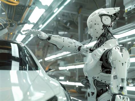 Futuristic Car Assembly Line With Robotic Precision Stock Image Image Of Systems Industrial
