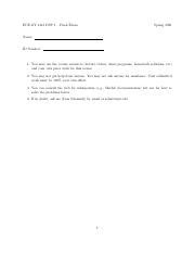 ECE 6113 DSP1 Spring 2021 Pdf ECE GY 6113 DSP 1 Final Exam Spring 2021 Name ID Number 1