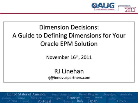 Dimension Decisions A Guide To Defining Dimensions For Your Oracle Epm