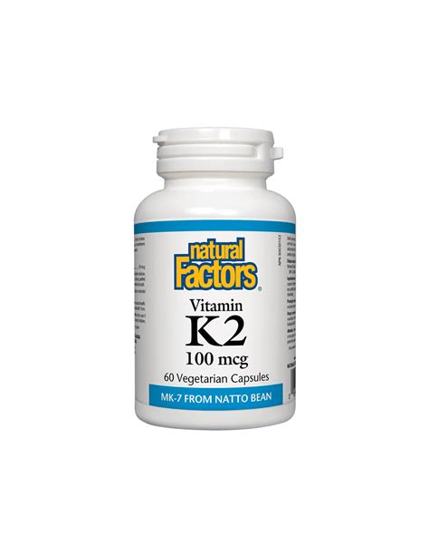 Витамин К2 (MK-7) – грижа за костите и сърцето, 100 mcg, 60 капсули за ...