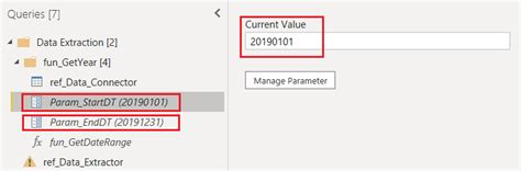 How To Pass Dynamic Date Parameter Values Into Source Connection In Power Query To Extract Data