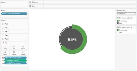 How To Create Progress Doughnut Chart In Tableau