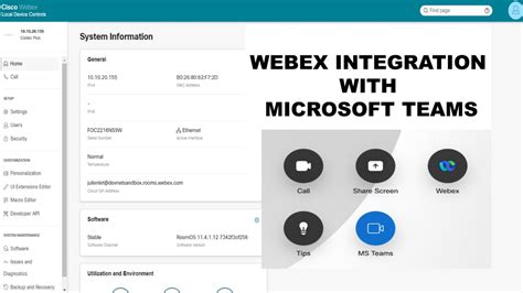 Webex Integration With Ms Teams How To Add Ms Teams Button Youtube