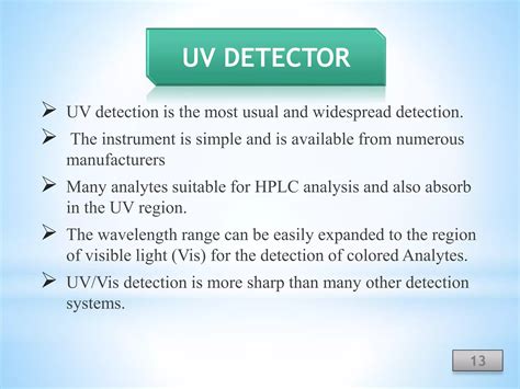 Applications Of Uv With Hplc Pptx Chemistry Science